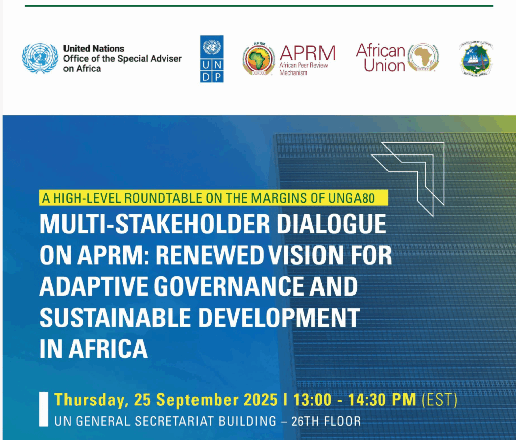 APRM - UNOSAA-UNDESA High-Level Roundtable – UNGA 80, 25 September 2025 ...